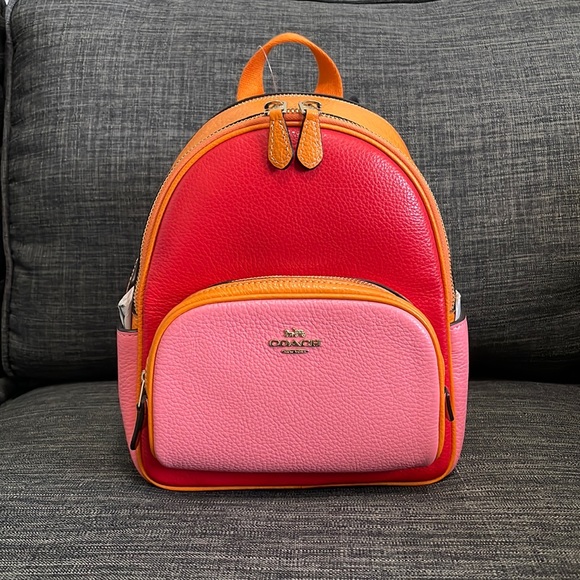 Coach | Bags | Coach Mini Court Backpack In Colorblock | Poshmark